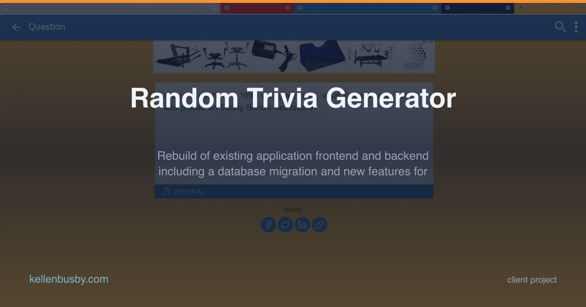 Random Trivia Generator | Kellen Busby